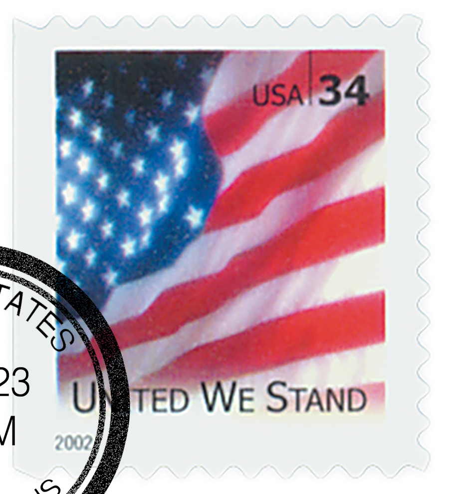 3549B - 2002 34c United We Stand, booklet stamp - Mystic Stamp Company