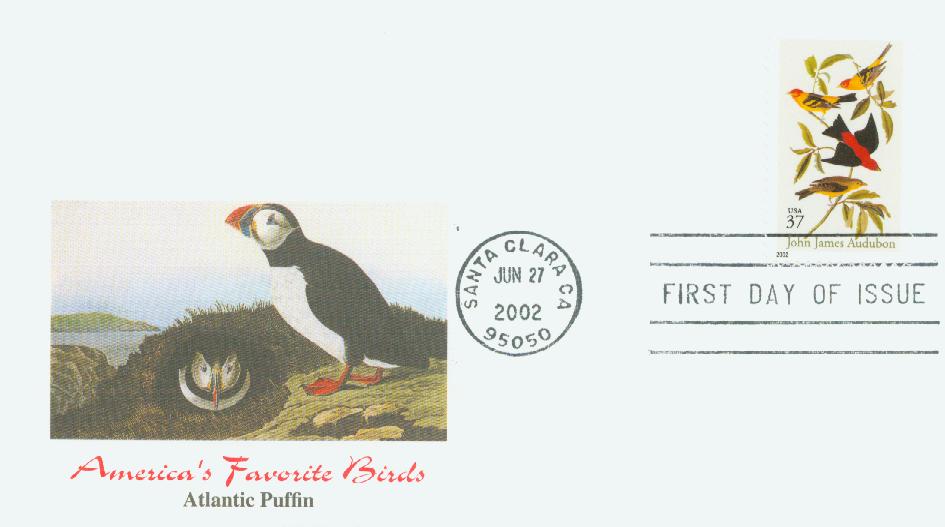 3650 - 2002 37c John James Audubon - Mystic Stamp Company