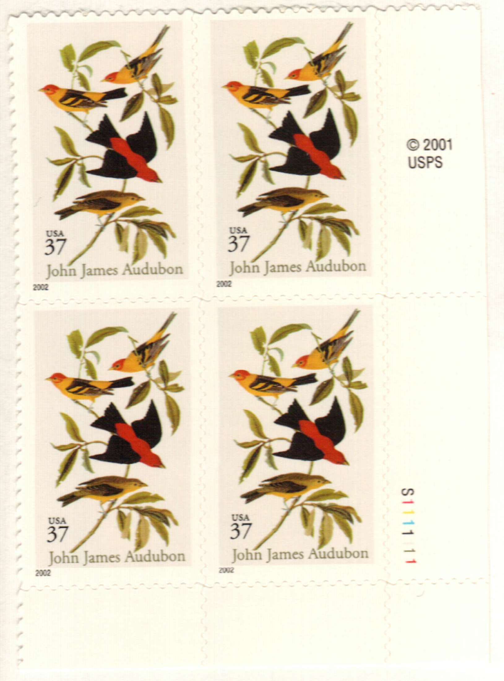 3650 - 2002 37c John James Audubon - Mystic Stamp Company