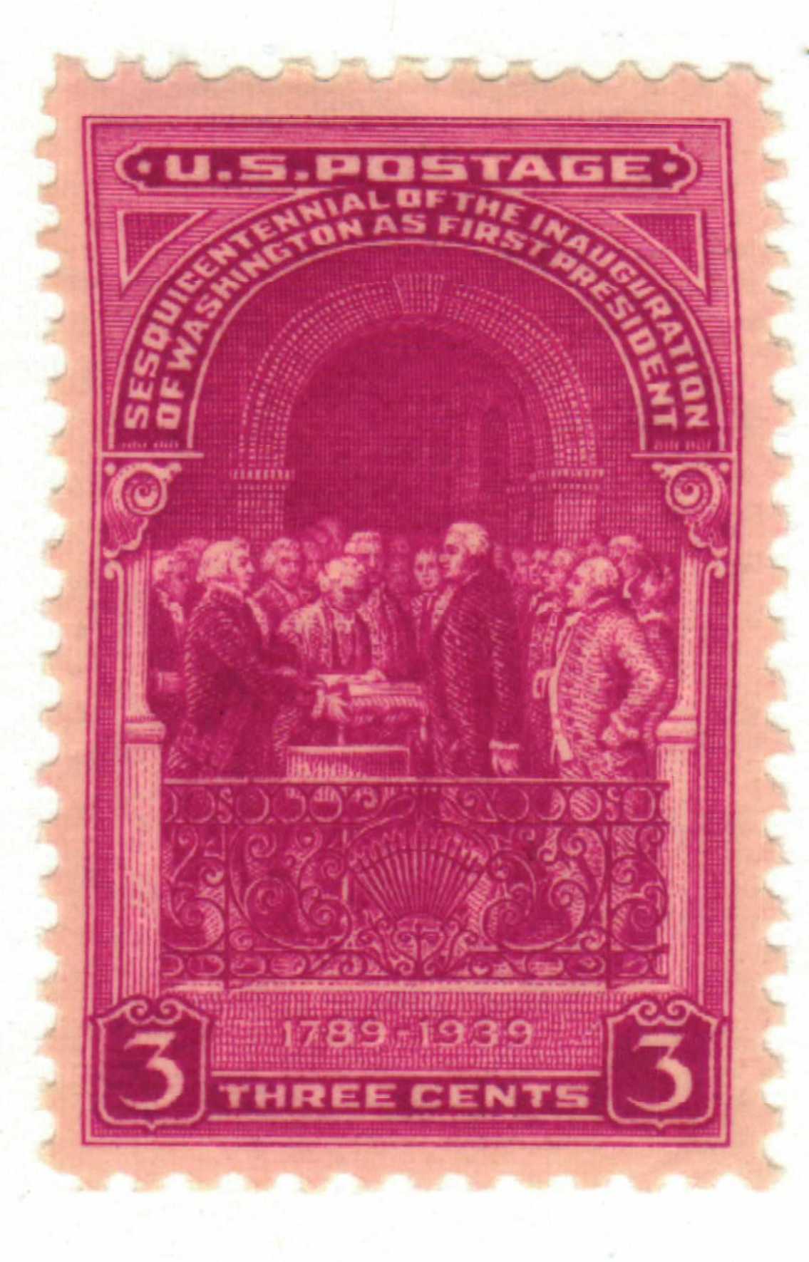 854 - 1939 3c Inauguration of Washington Sesquicentennial - Mystic Stamp Company