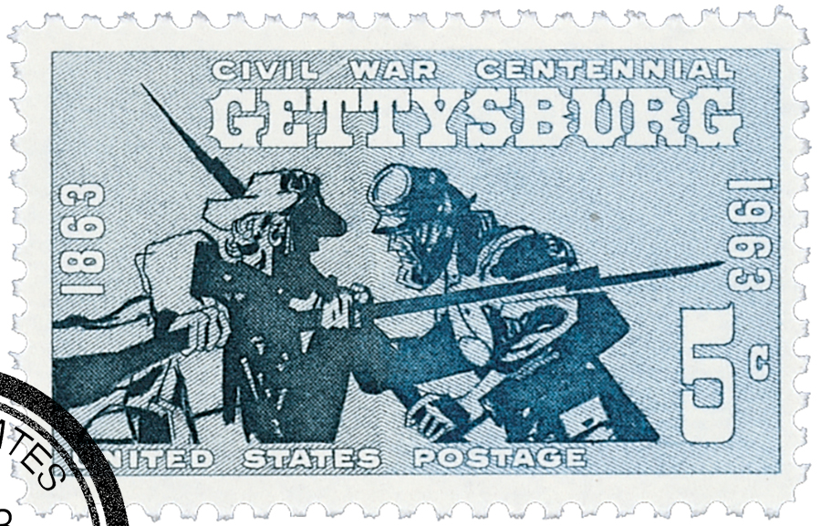 1180 - 1963 5c Civil War Centennial: Battle of Gettysburg - Mystic ...