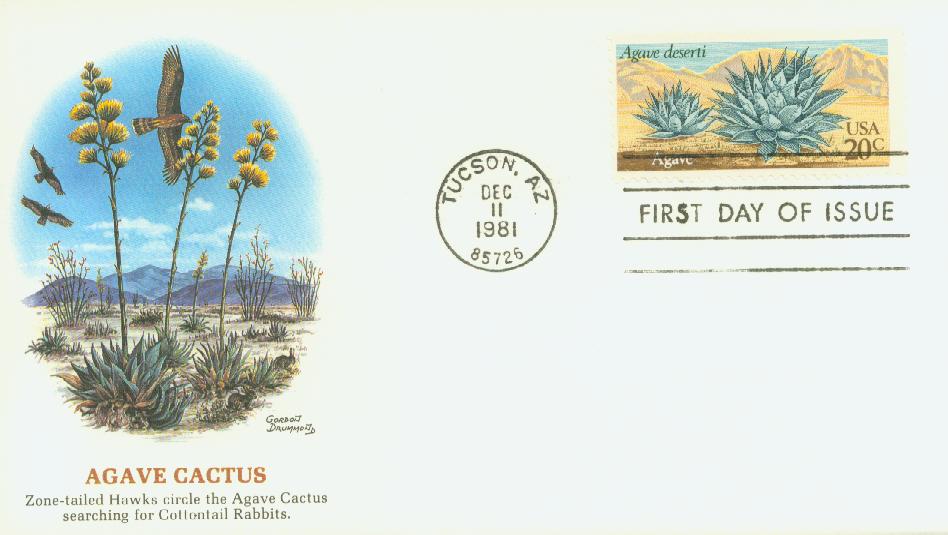 1943 - 1981 20c Desert Plants: Agave - Mystic Stamp Company