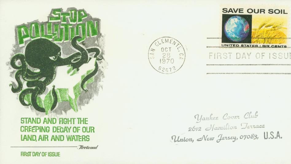 1410 - 1970 6c Anti-Pollution: Save Our Soil - Mystic Stamp Company