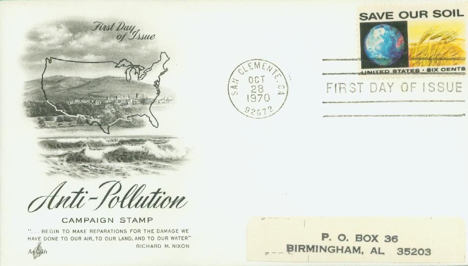 1410 - 1970 6c Anti-Pollution: Save Our Soil - Mystic Stamp Company