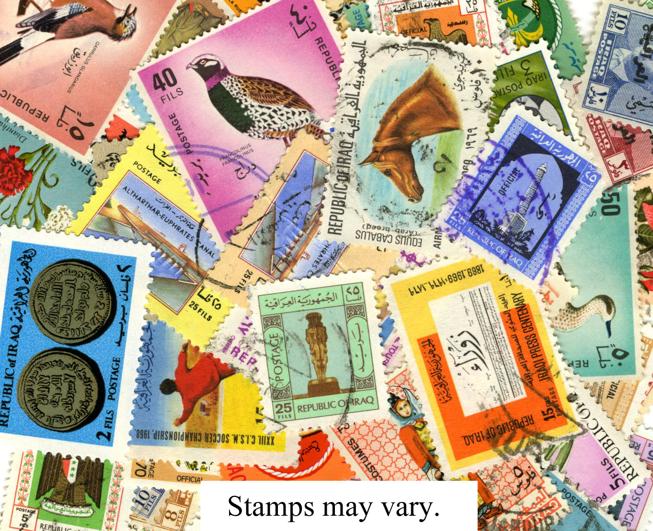 M7949 - 50 Different Used Iraq Stamps - Mystic Stamp Company
