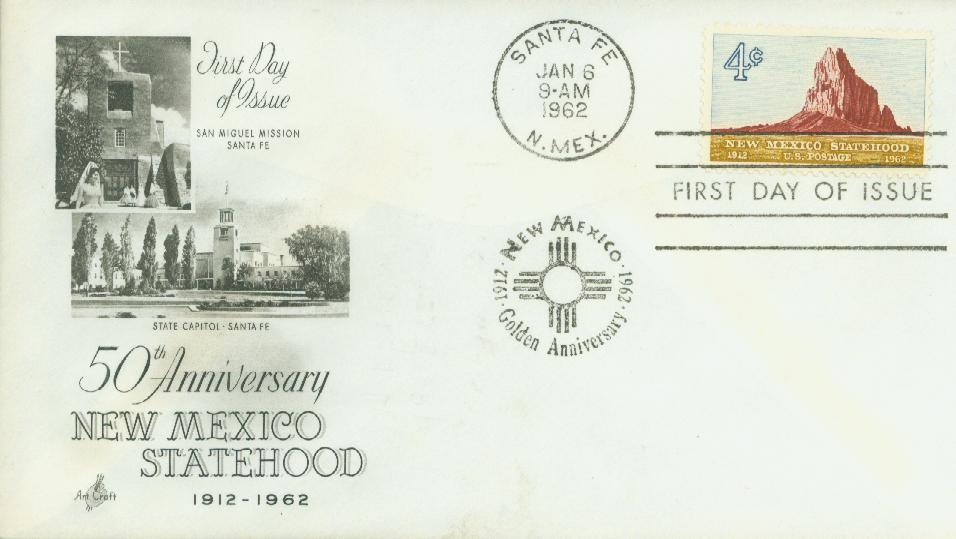 1191 - 1962 4c New Mexico Statehood - Mystic Stamp Company