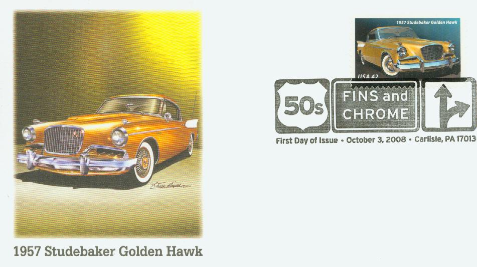 4354 - 2008 42c Fins and Chrome: 1957 Studebaker Golden Hawk - Mystic ...