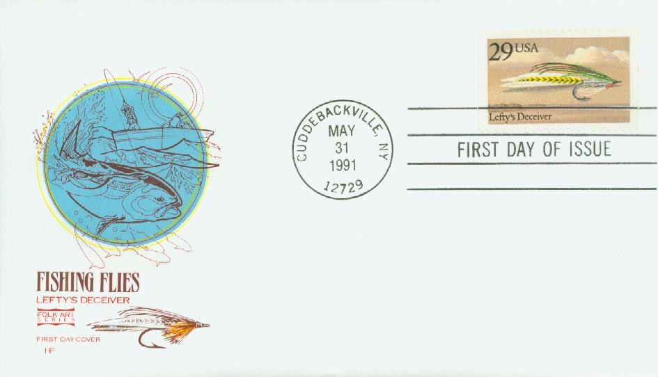 2548 - 1991 29c Fishing Flies: Lefty's Deceiver - Mystic Stamp Company