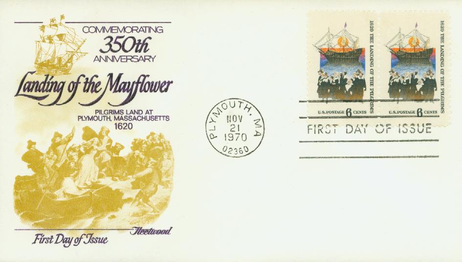 1420 - 1970 6c The Landing of the Pilgrims - Mystic Stamp Company