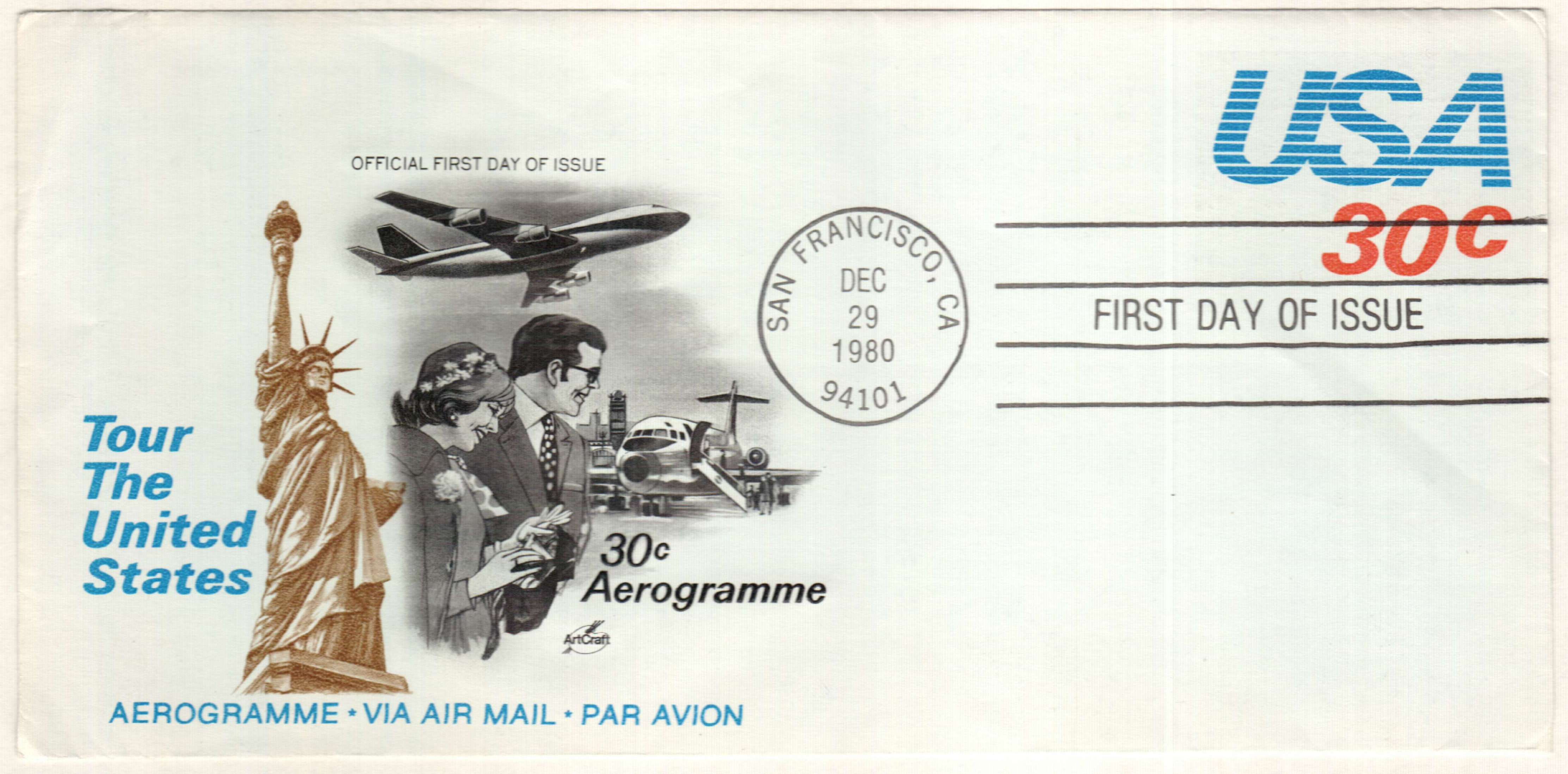 UC54 - 1981 30c Air Post Envelope - Tour the United States - Mystic ...