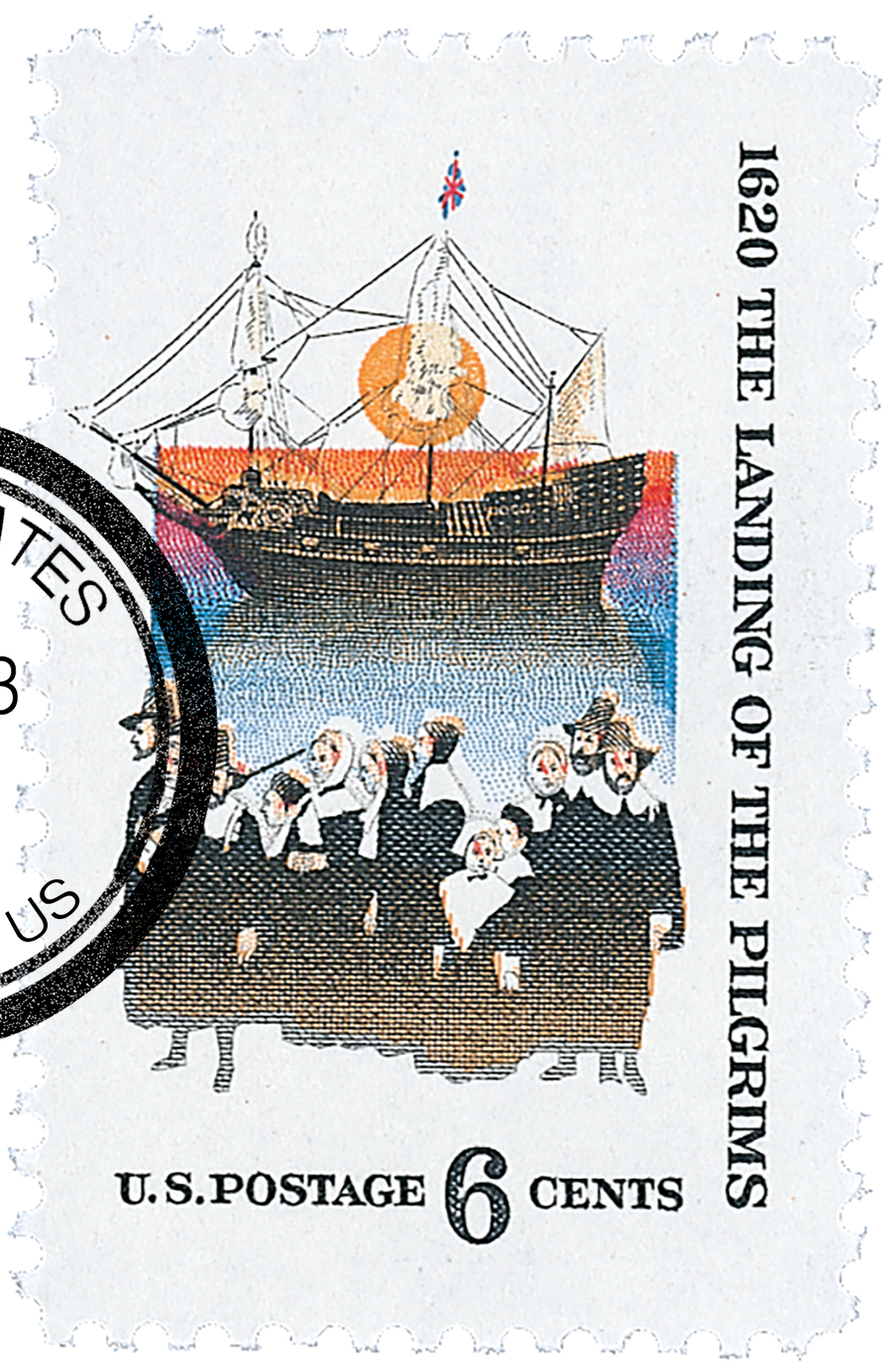 1420 - 1970 6c The Landing of the Pilgrims - Mystic Stamp Company