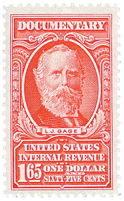 R669 - 1954 $1.65 US Internal Revenue Stamp - watermark, perf 11 ...