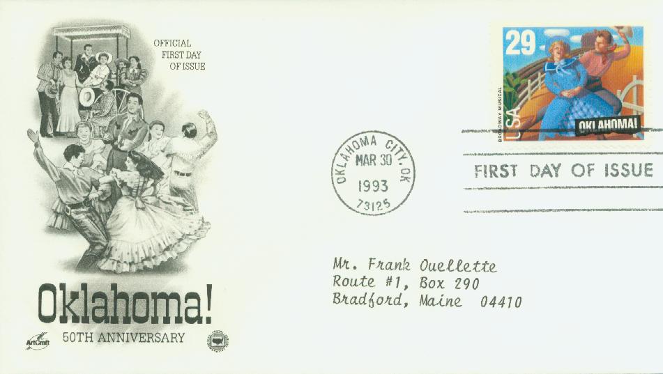 2722 - 1993 29c Oklahoma! - Mystic Stamp Company