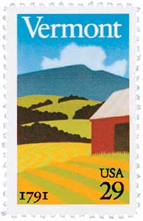 2533 - 1991 29c Vermont Statehood - Mystic Stamp Company