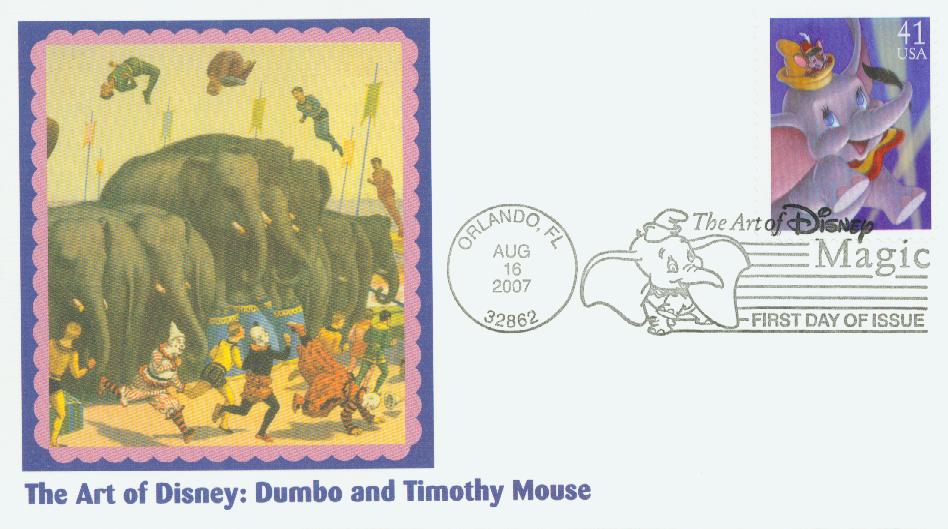 4194 - 2007 41c The Art of Disney, Magic: Dumbo and Timothy Mouse ...