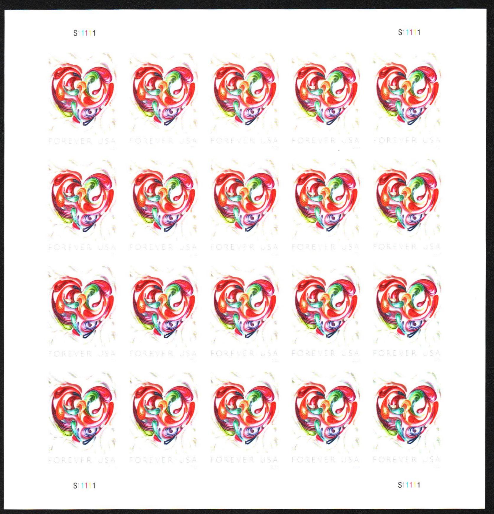 5036a - 2016 First-Class Forever Stamp - Imperforate Love Series ...