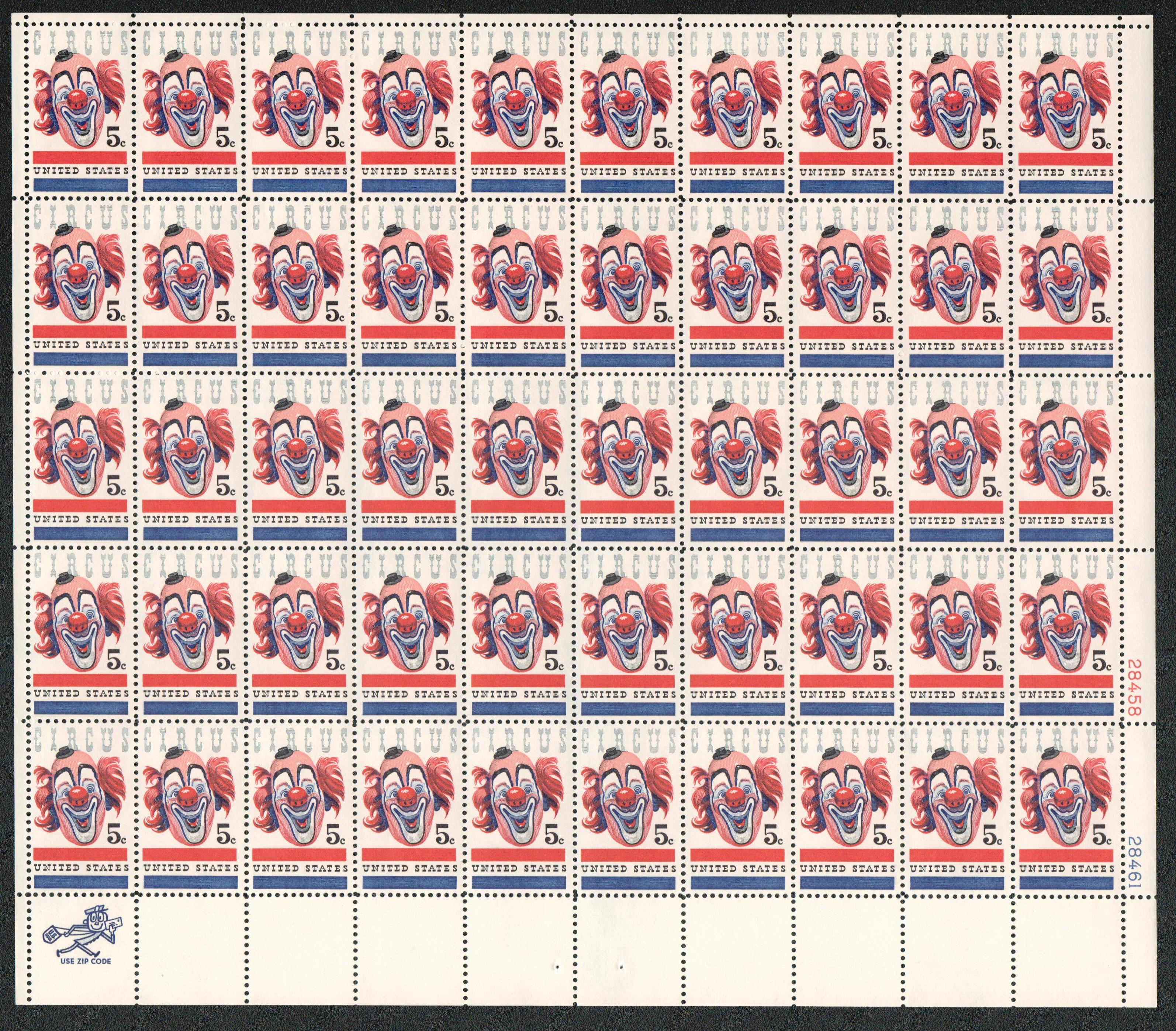 1309 - 1966 5c American Circus - Mystic Stamp Company