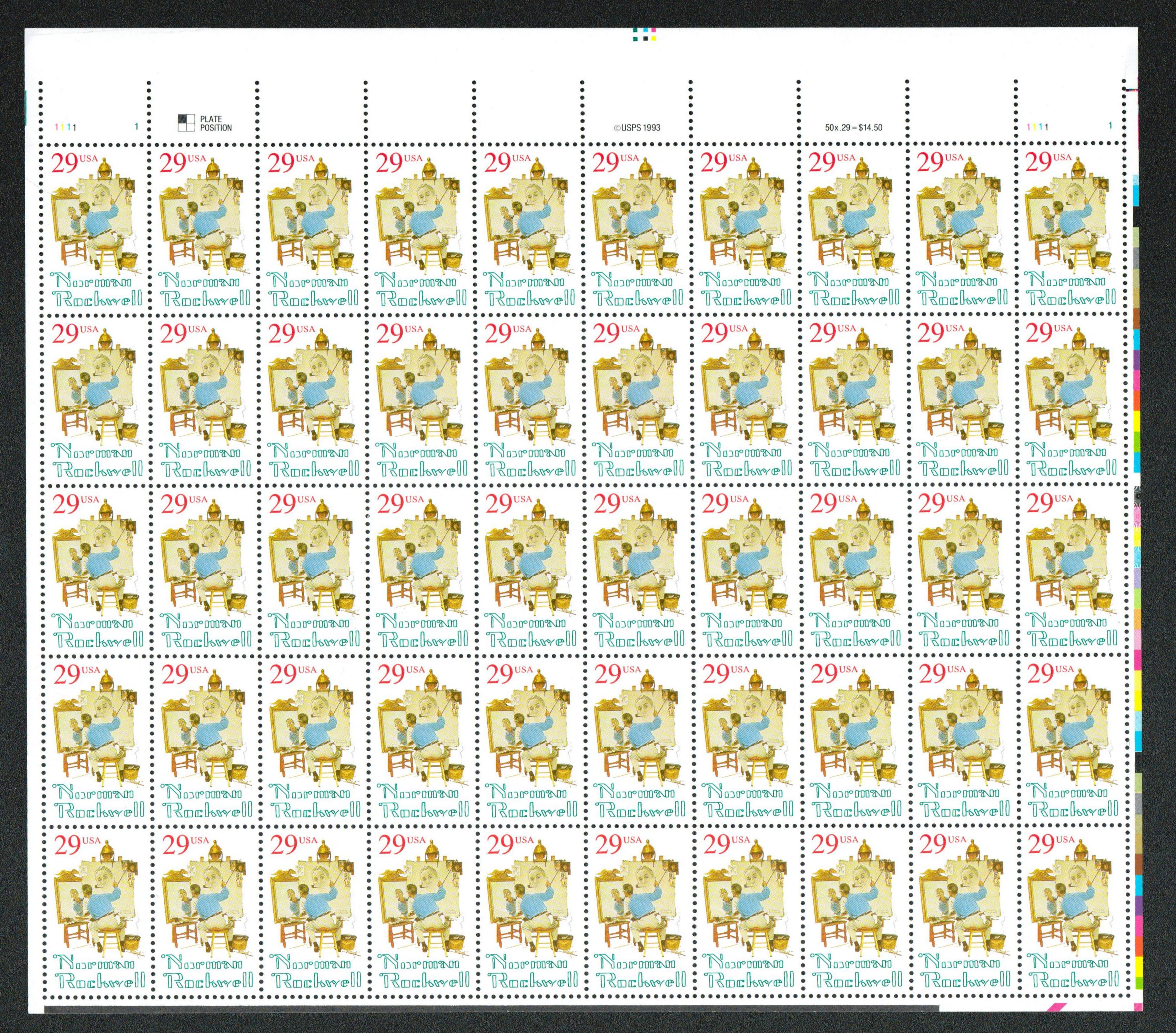 2839 - 1994 29c Norman Rockwell - Mystic Stamp Company