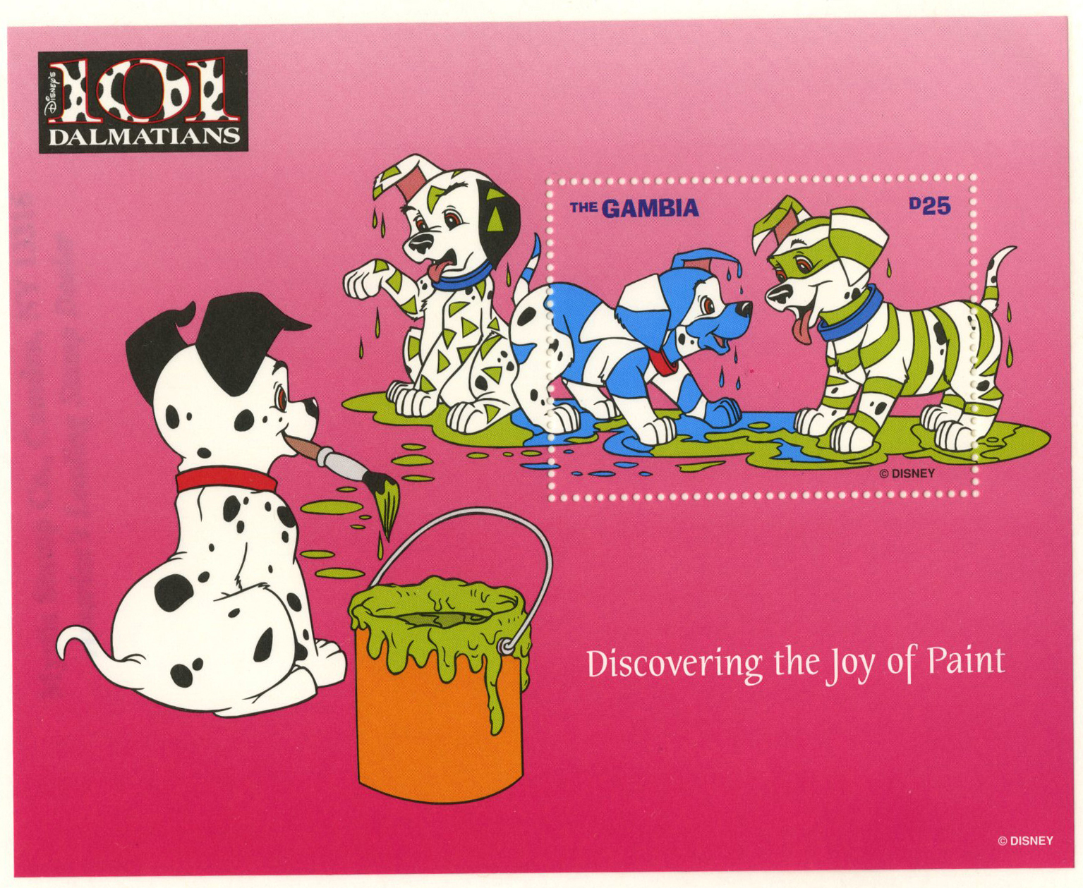 MDS289H - 1997 Disney's 101 Dalmatians, Mint Souvenir Sheet, Gambia ...