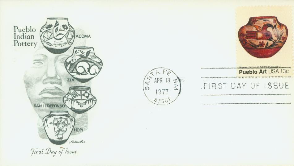 1709 - 1977 13c Pueblo Pottery: Acoma - Mystic Stamp Company