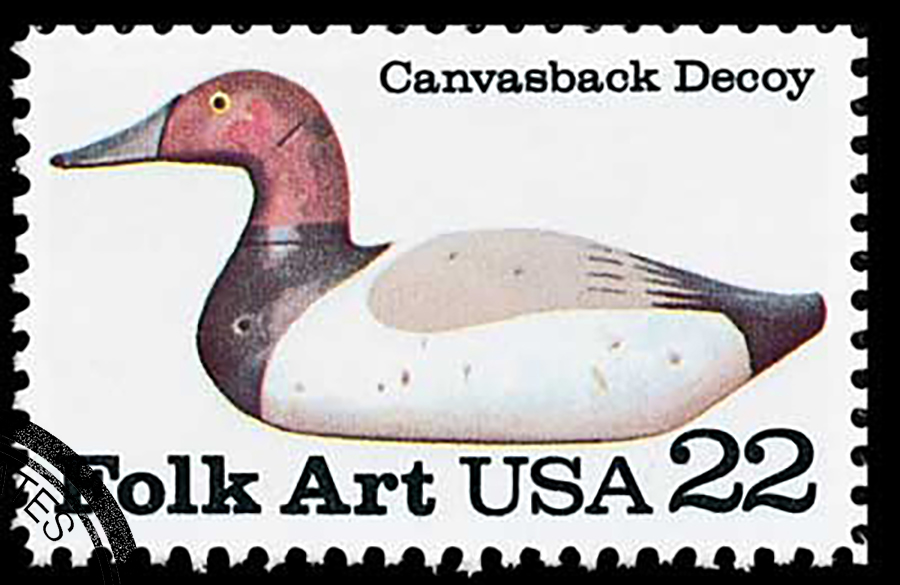 2140 - 1985 22c Broadbill Duck Decoys: Canvasback - Mystic Stamp Company