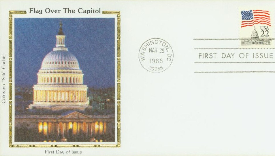 2114 - 1985 22c Flag Over Capitol - Mystic Stamp Company