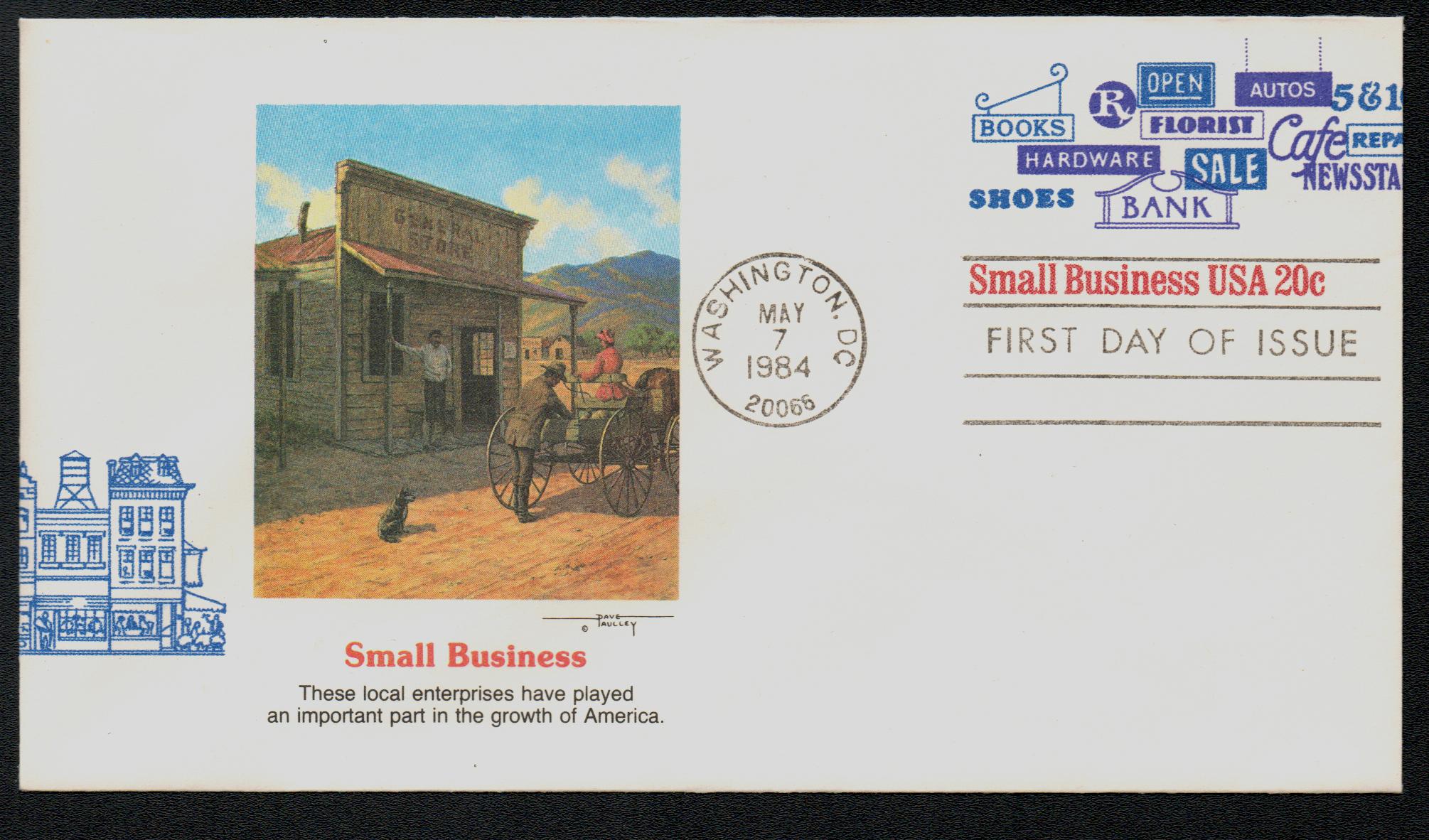 U606 - 1984 20c Stamped Envelopes and Wrappers - Small Business USA ...