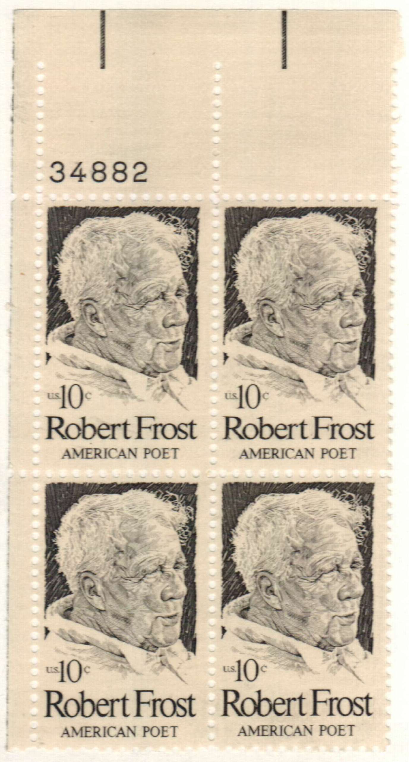 1526 - 1974 10c Robert Frost - Mystic Stamp Company