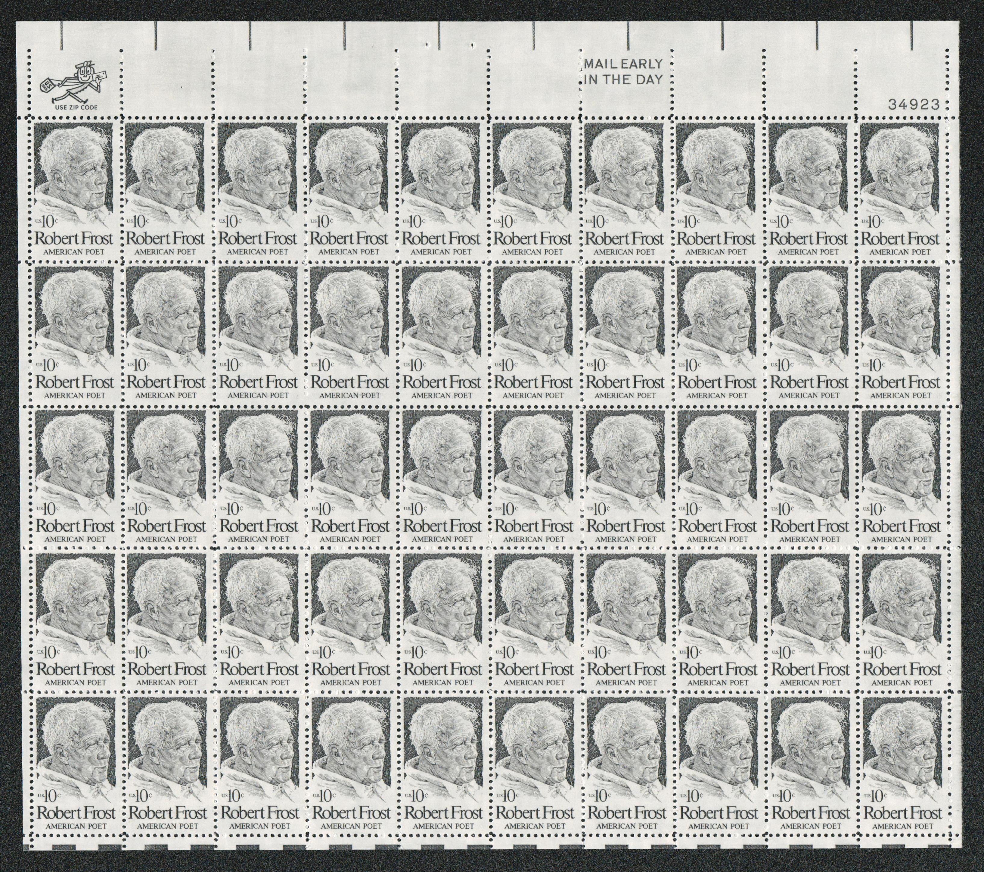 1526 - 1974 10c Robert Frost - Mystic Stamp Company