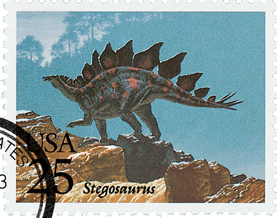 2424 - 1989 25c Prehistoric Animals: Stegosaurus - Mystic Stamp Company