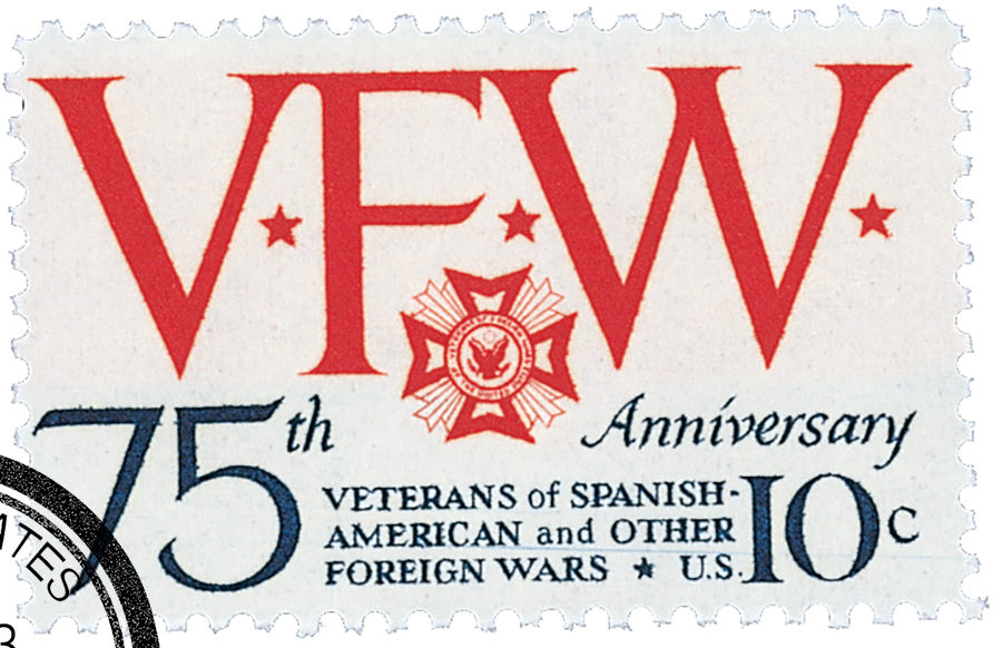 1525 - 1974 10c Veterans of Foreign Wars 75th Anniversary - Mystic Stamp Company