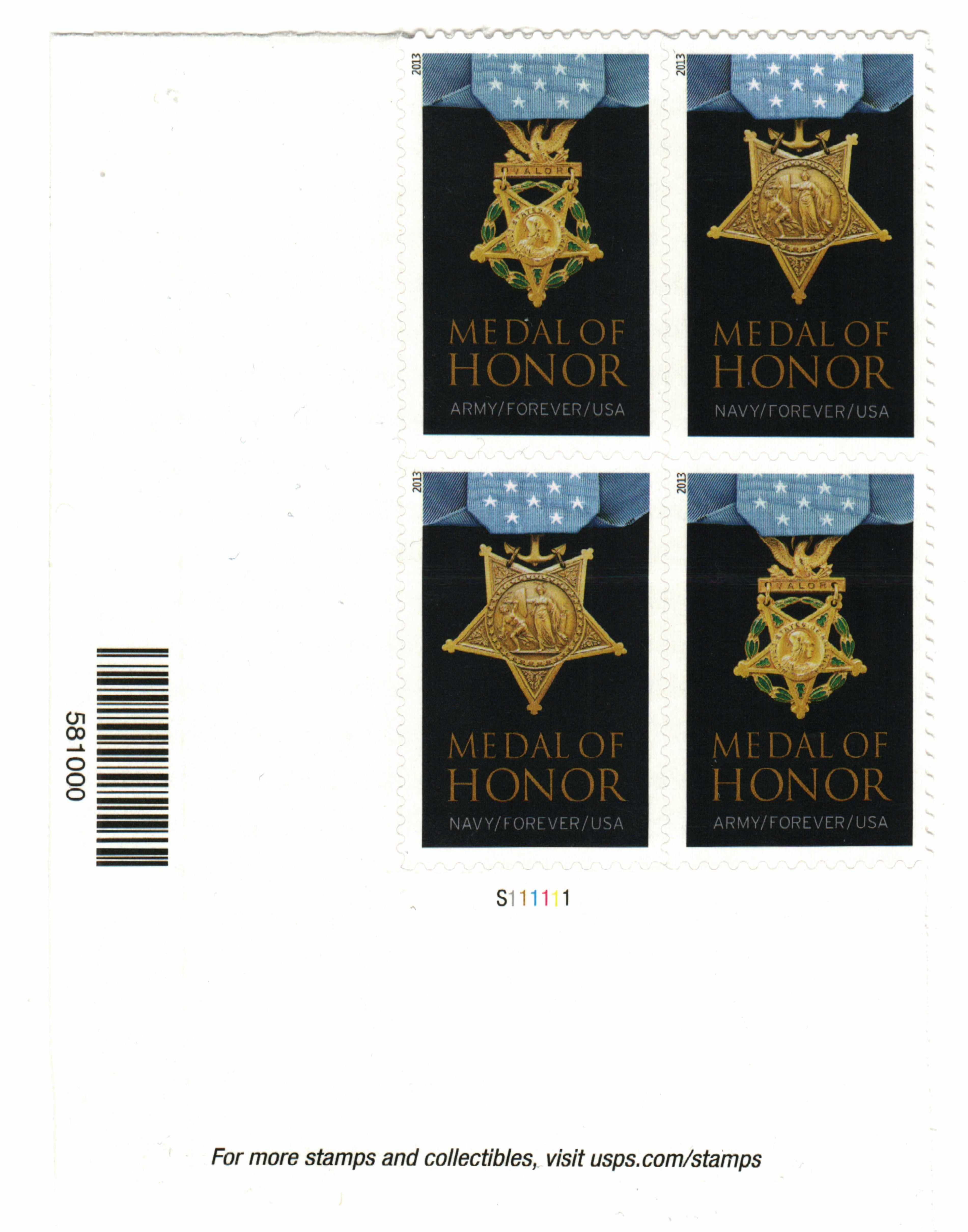 4822-23 - 2013 First-Class Forever Stamp - The Medal of Honor: World ...