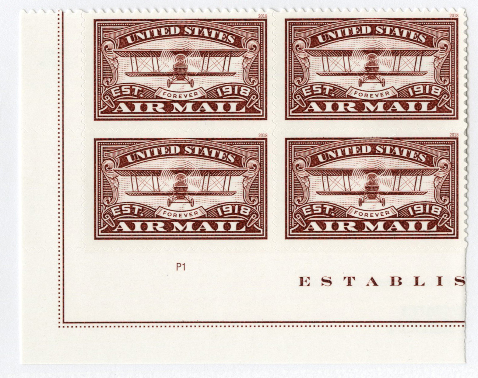 5282 - 2018 First-Class Forever Stamp - Red Airmail Centenary - Mystic ...