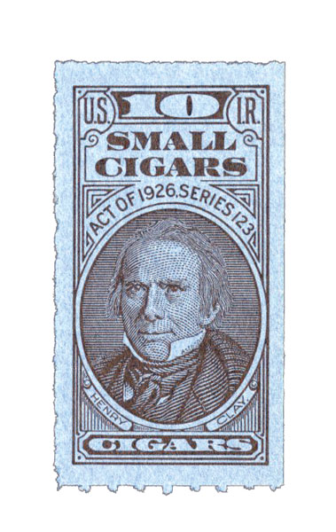 TD186a - 1953, 10 Small Cigar Revenue Tax Stamps - Series 123 - Mystic ...