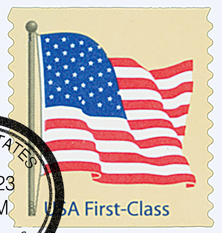 4133 - 2007 41c American Flag, 11 perf, coil, micro USPS - Mystic Stamp ...