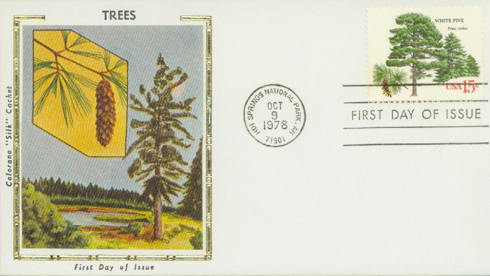 1765 - 1978 15c American Trees: White Pine - Mystic Stamp Company