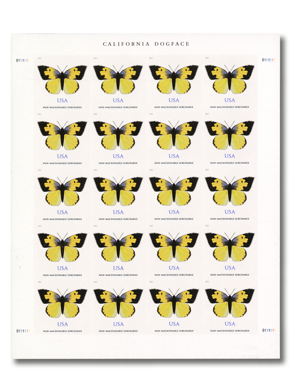 5346 - 2019 70c California Dogface Butterfly - Mystic Stamp Company