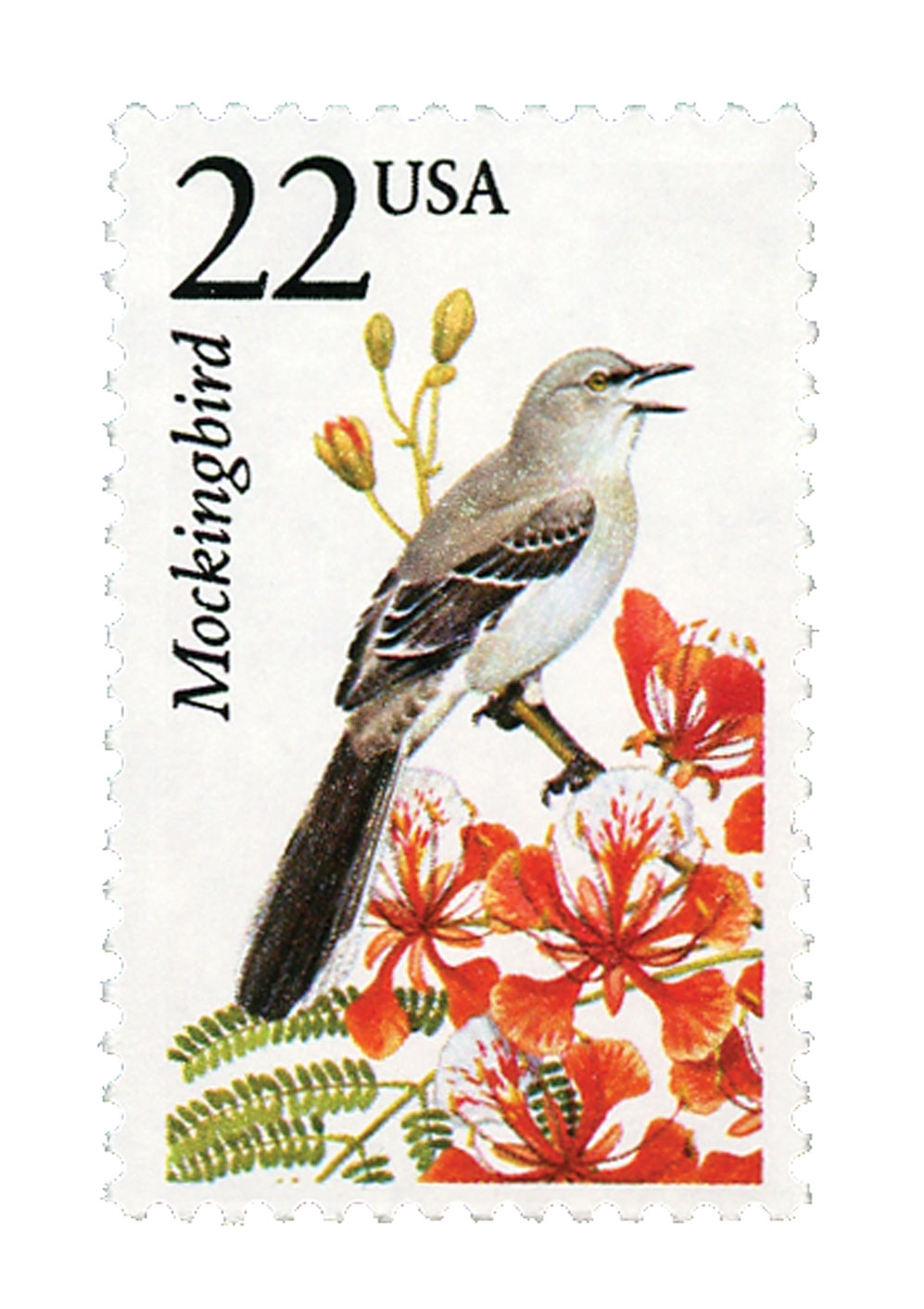 2330 - 1987 22c North American Wildlife: Mockingbird - Mystic Stamp Company