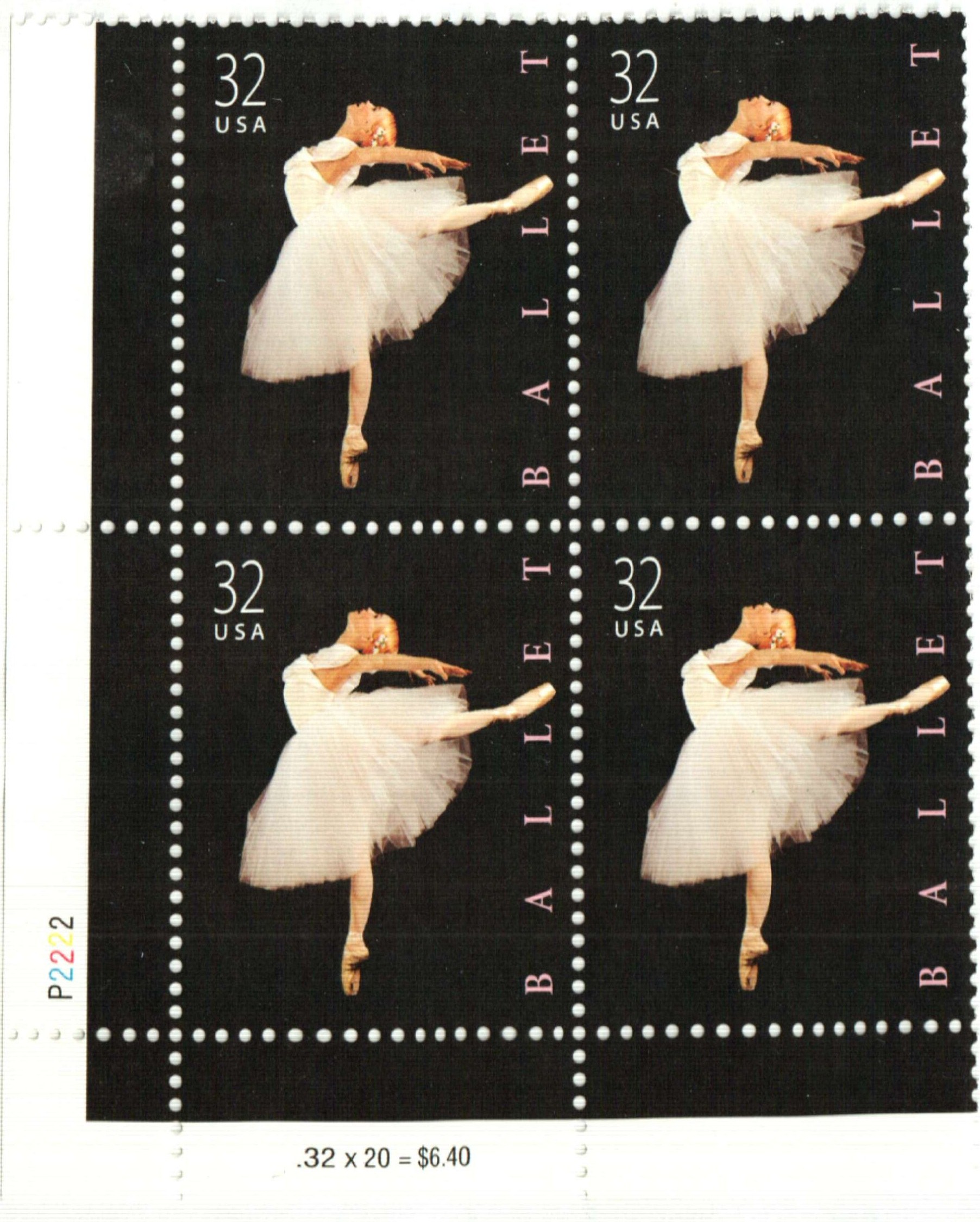 3237 - 1998 32c Ballet - Mystic Stamp Company