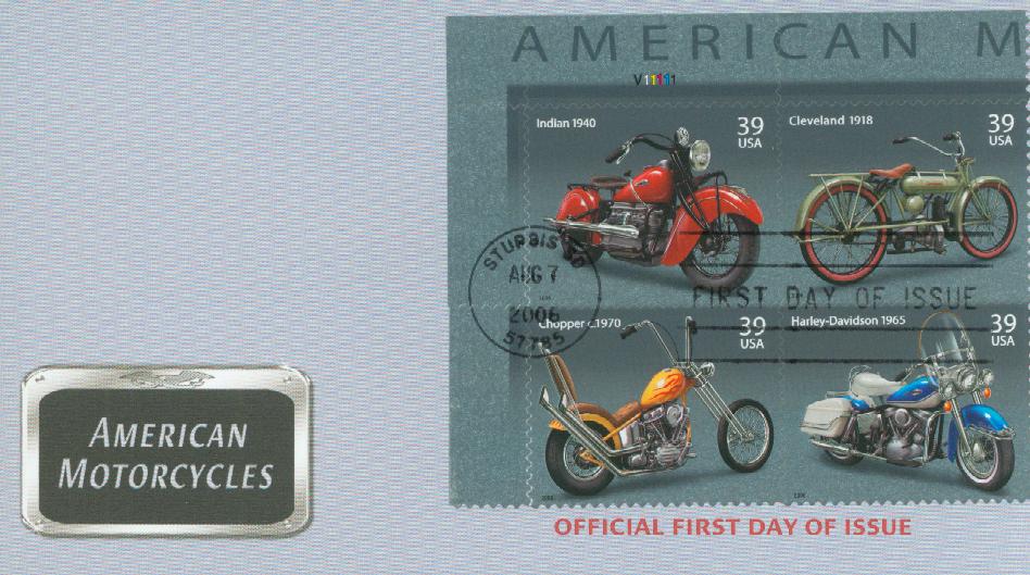 4085-88 - 2006 39c American Motorcycles - Mystic Stamp Company