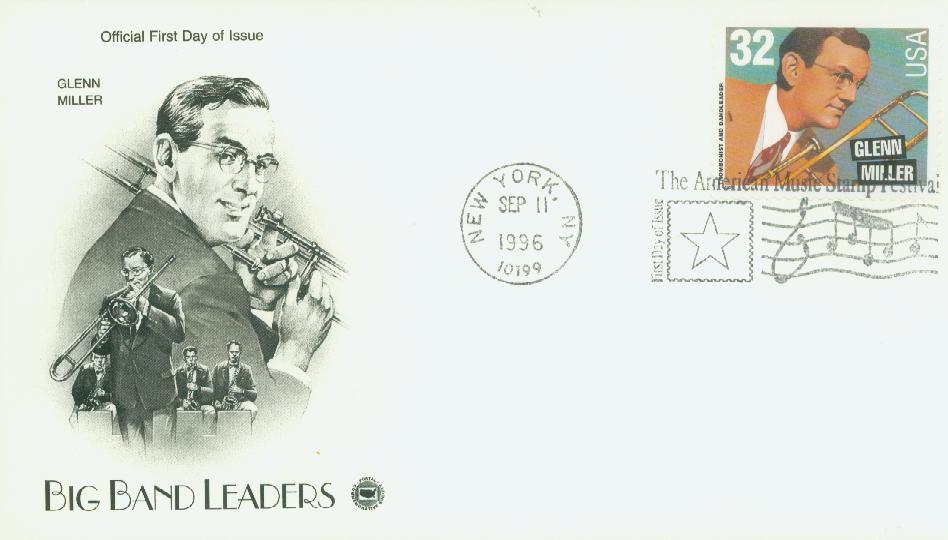 3098 - 1996 32c Big Band Leaders: Glenn Miller - Mystic Stamp Company