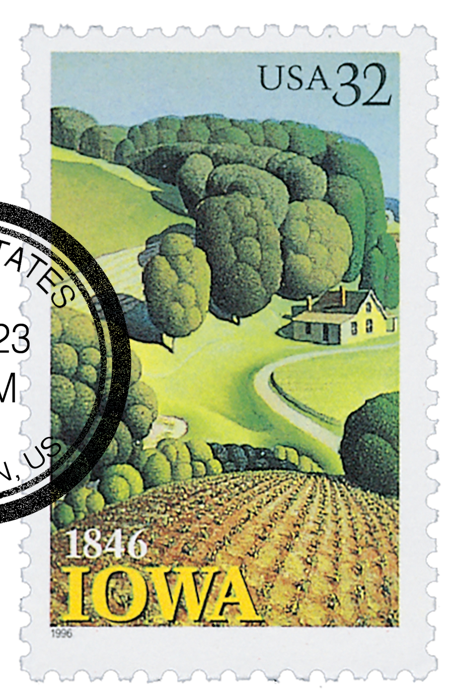 3088 - 1996 32c Iowa Statehood - Mystic Stamp Company