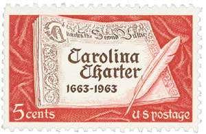 1230 - 1963 5c Carolina Charter - Mystic Stamp Company