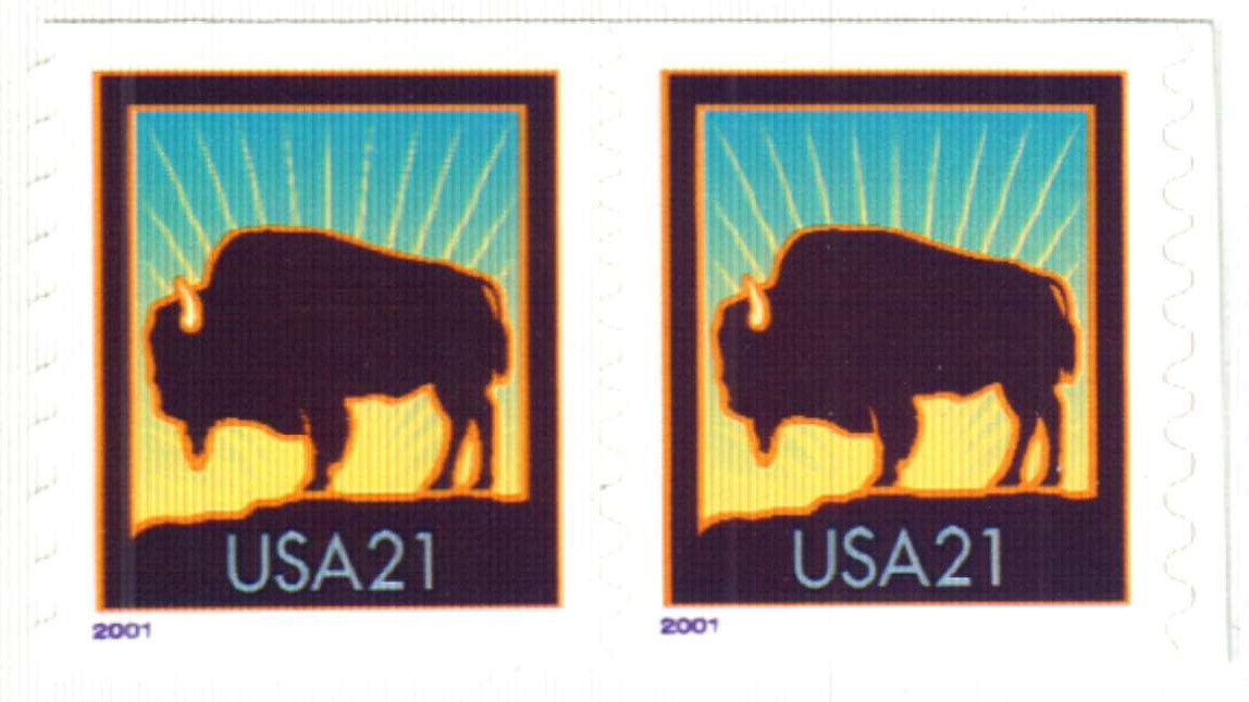 3475 - 2001 21c Bison, coil - Mystic Stamp Company