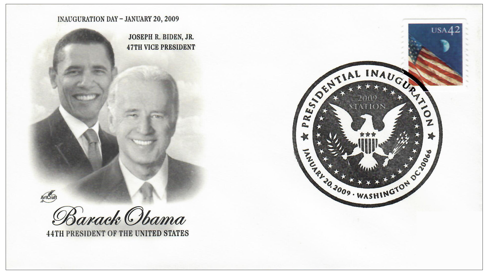 IC 2009 - 2009 Inauguration Cover - President Barack Obama - Mystic ...