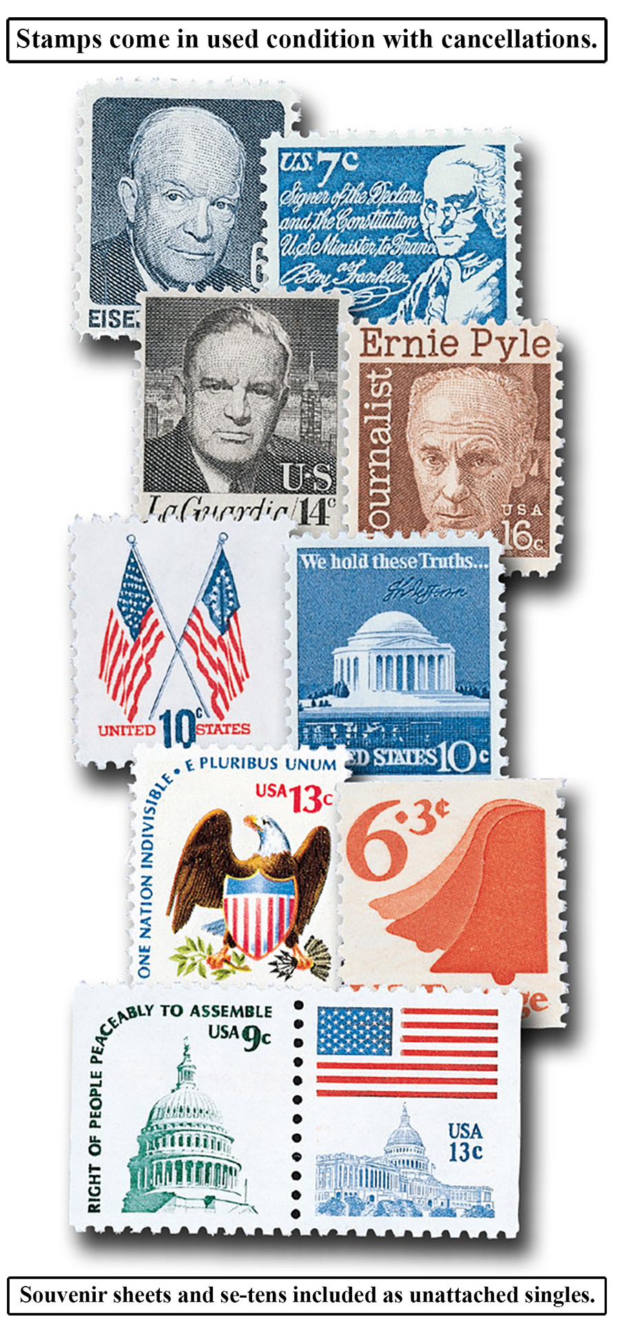 YS1970-79D - 1970-79 Complete Regular Issue Decade Set, 64 stamps ...