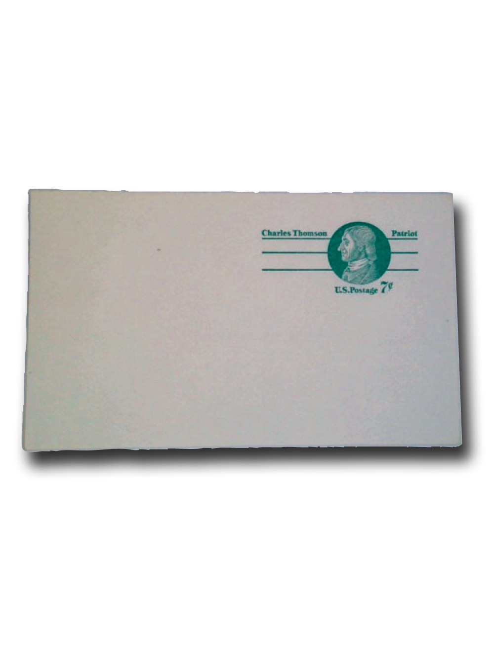 UY25 - 1975 7c Postal Card - Charles Thomason - Mystic Stamp Company