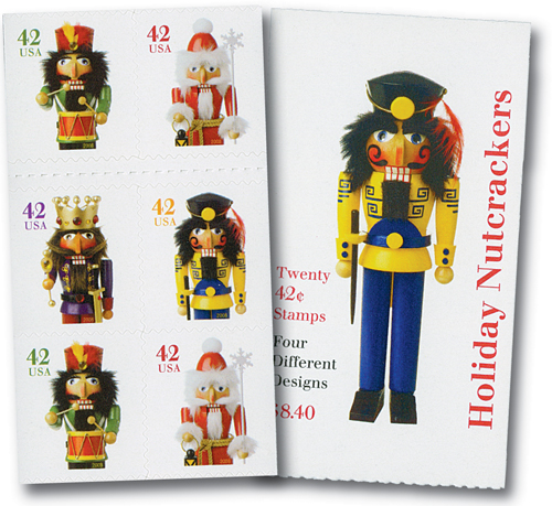 BK306 - 2008 42c Holiday Nutcrackers, Vending Booklet of 20 Stamps - Mystic Stamp Company