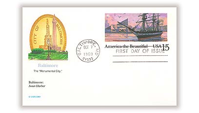 UX136 - 1989 15c Postal Card - Baltimore Inner Harbor - Mystic Stamp ...
