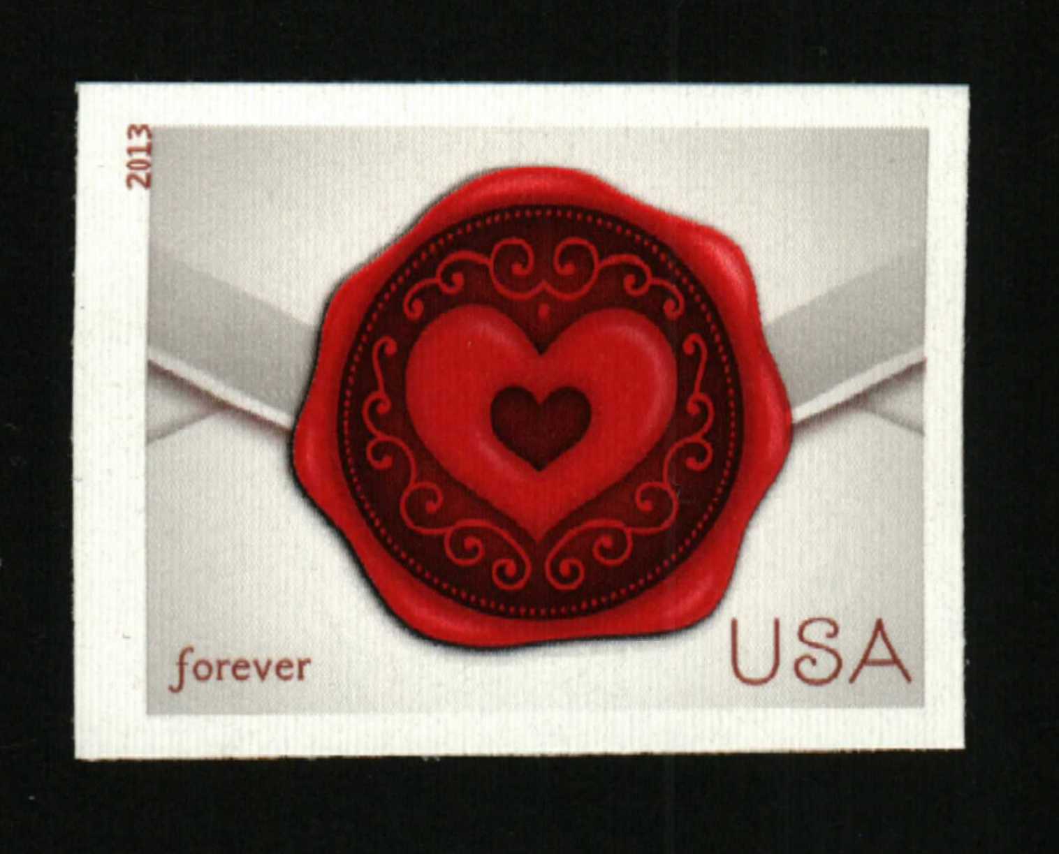 4741a - 2013 First-Class Forever Stamp - Imperforate Love Series ...
